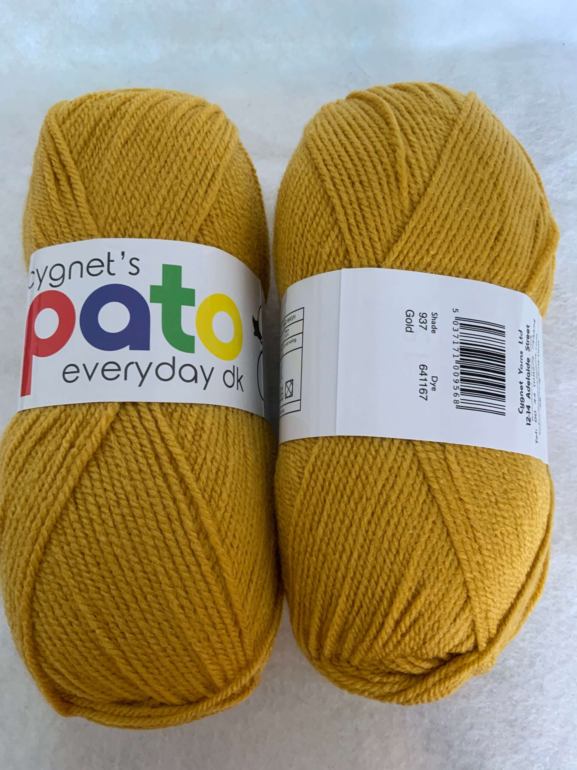 Cygnet Pato Everyday Dk Shade Gold - Mandys Knit Pix