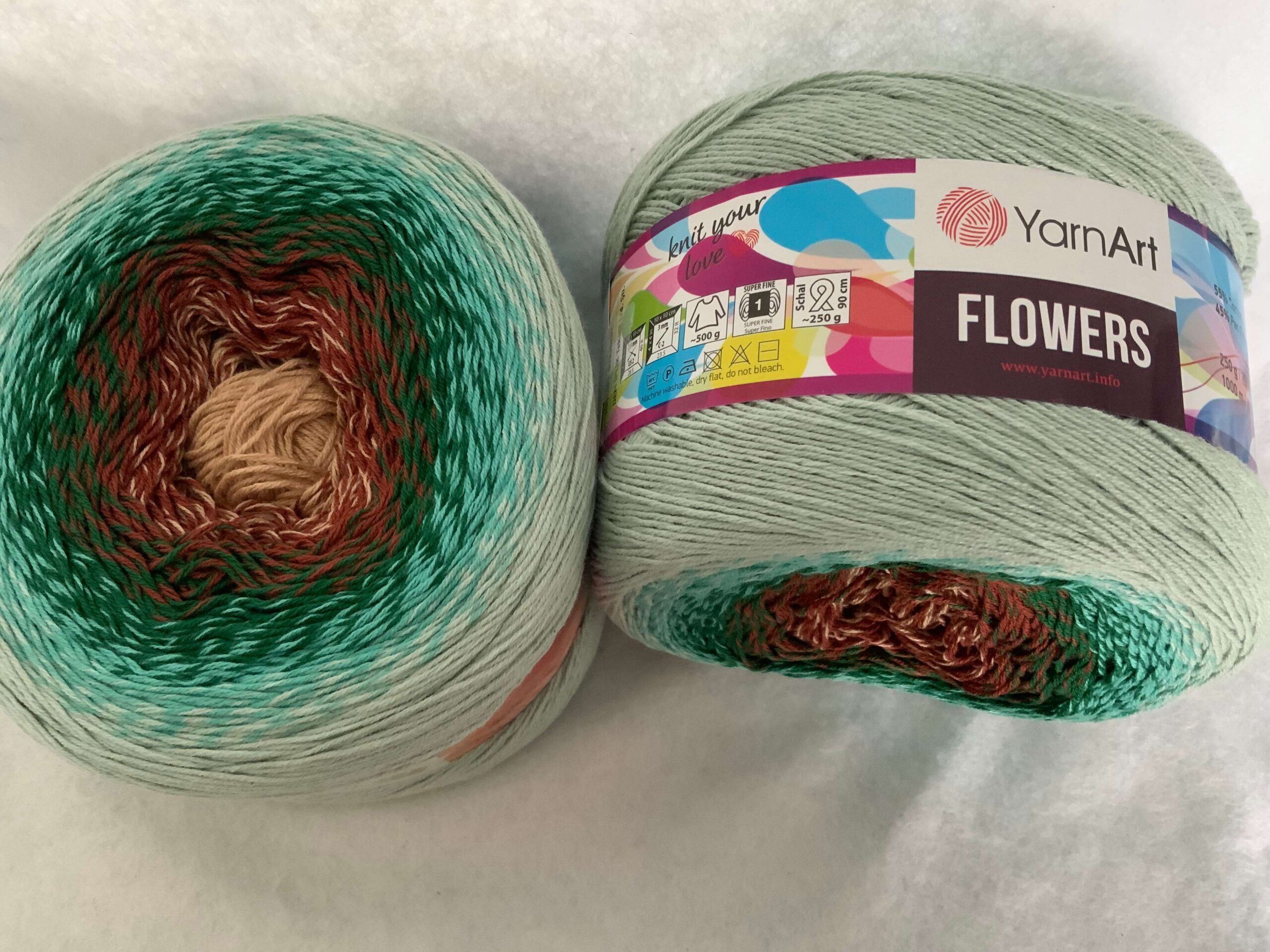 YarnArt Flowers Cake Shade 318 - Mandys Knit Pix