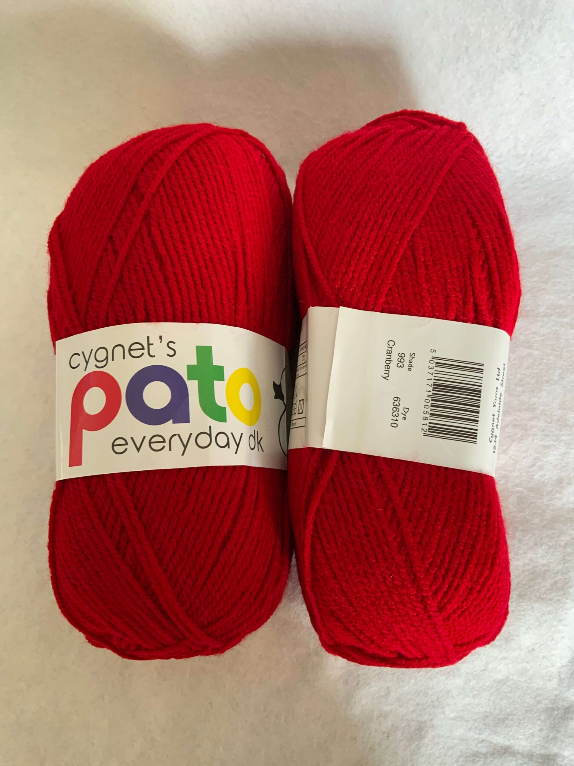 Cygnet Pato Everyday Dk Shade Cranberry - Mandys Knit Pix