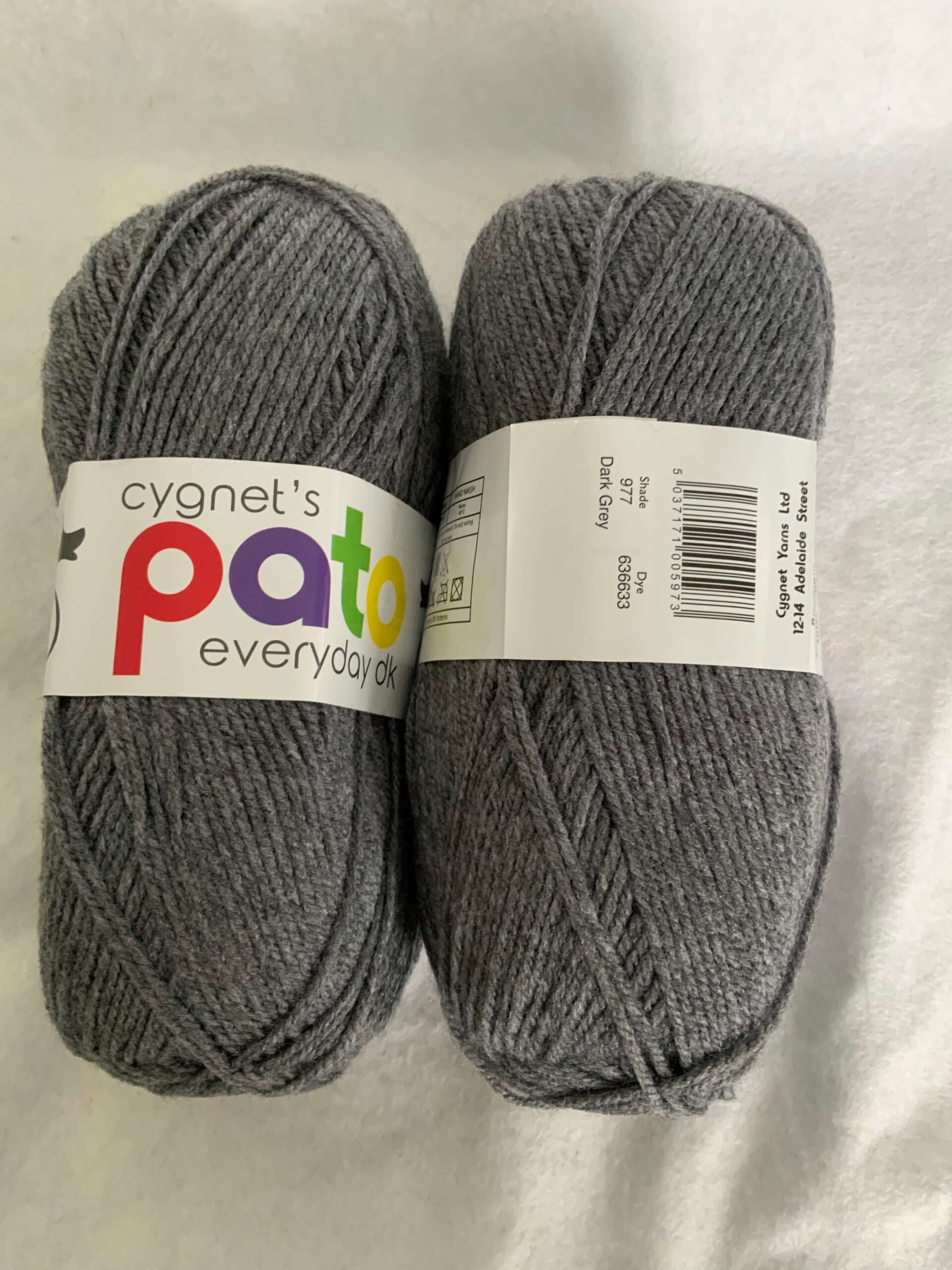 Cygnet Pato Everyday Dk Shade Dark Grey - Mandys Knit Pix