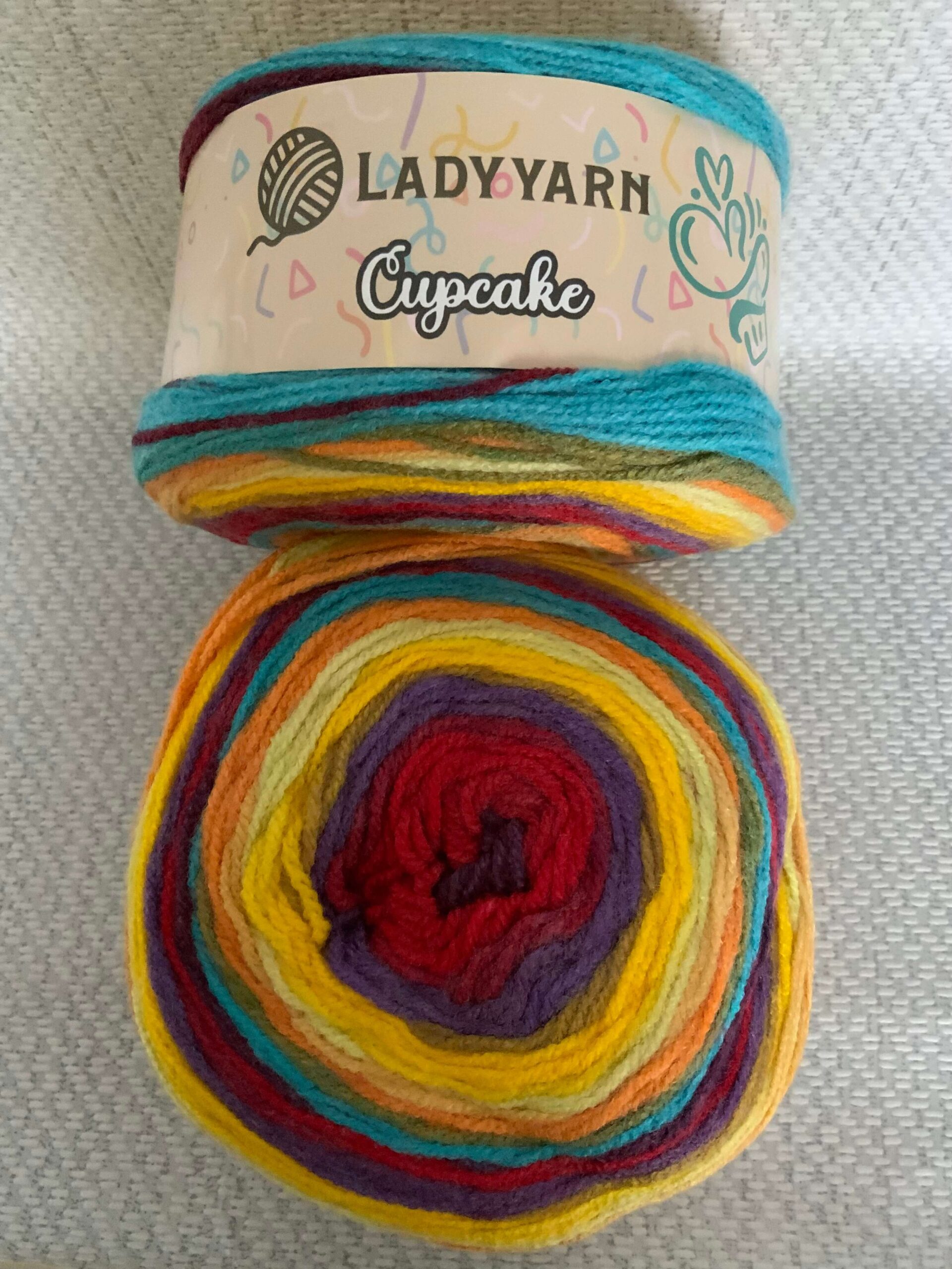 Lady Yarn Cupcake 150g Shade Multicolour Mix - Mandys Knit Pix