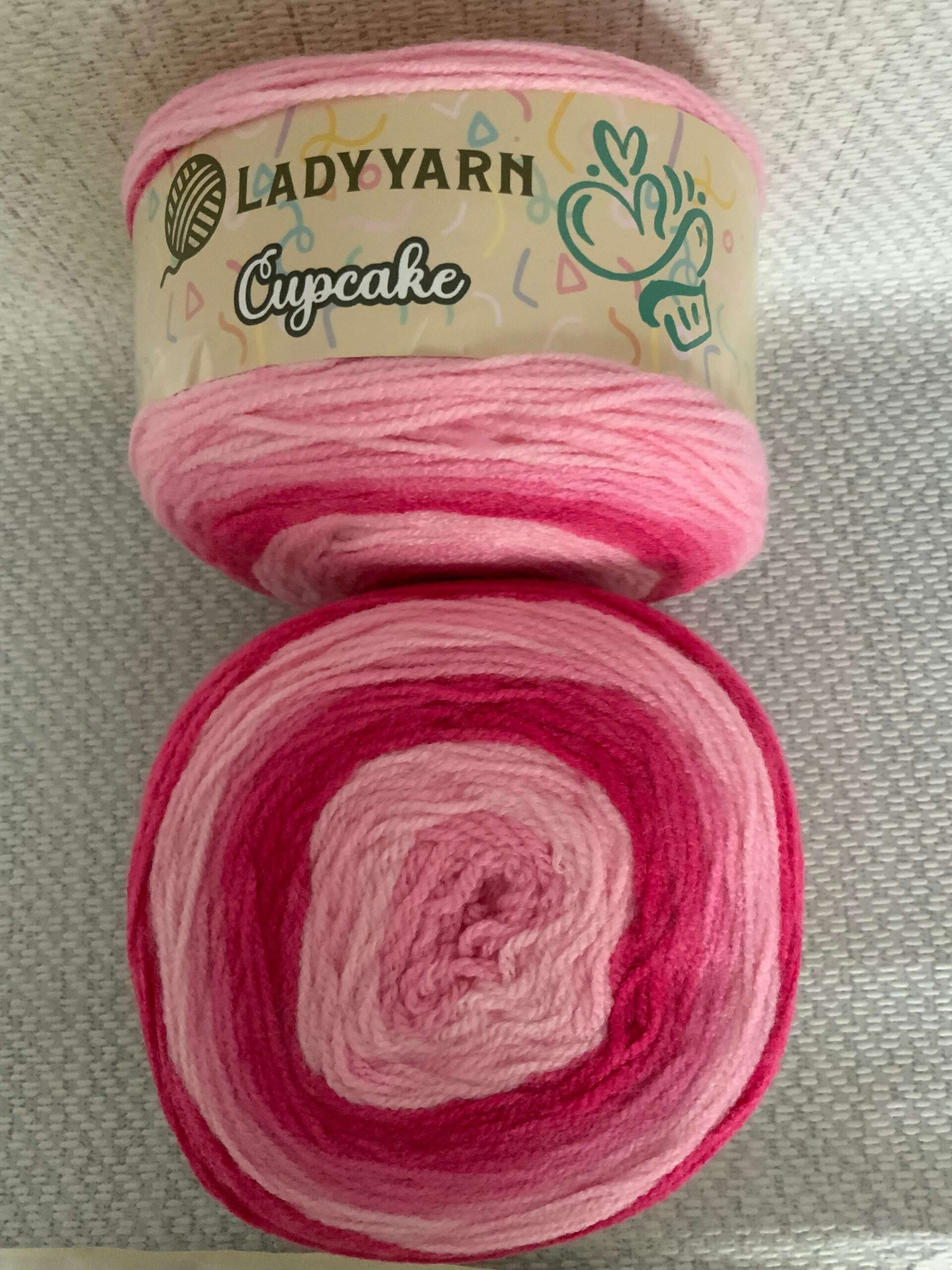 Lady Yarn Cupcake 150g Shades Of Pink - Mandys Knit Pix