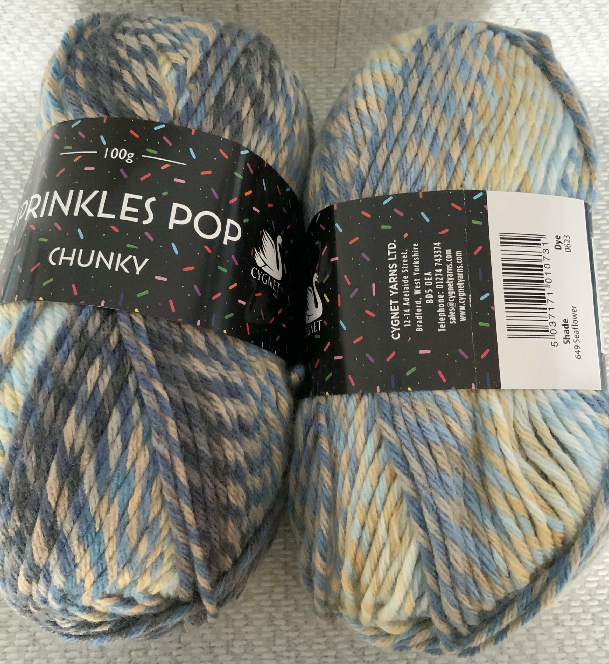 Cygnet Sprinkles Pop Chunky Shade Seaflower - Mandys Knit Pix