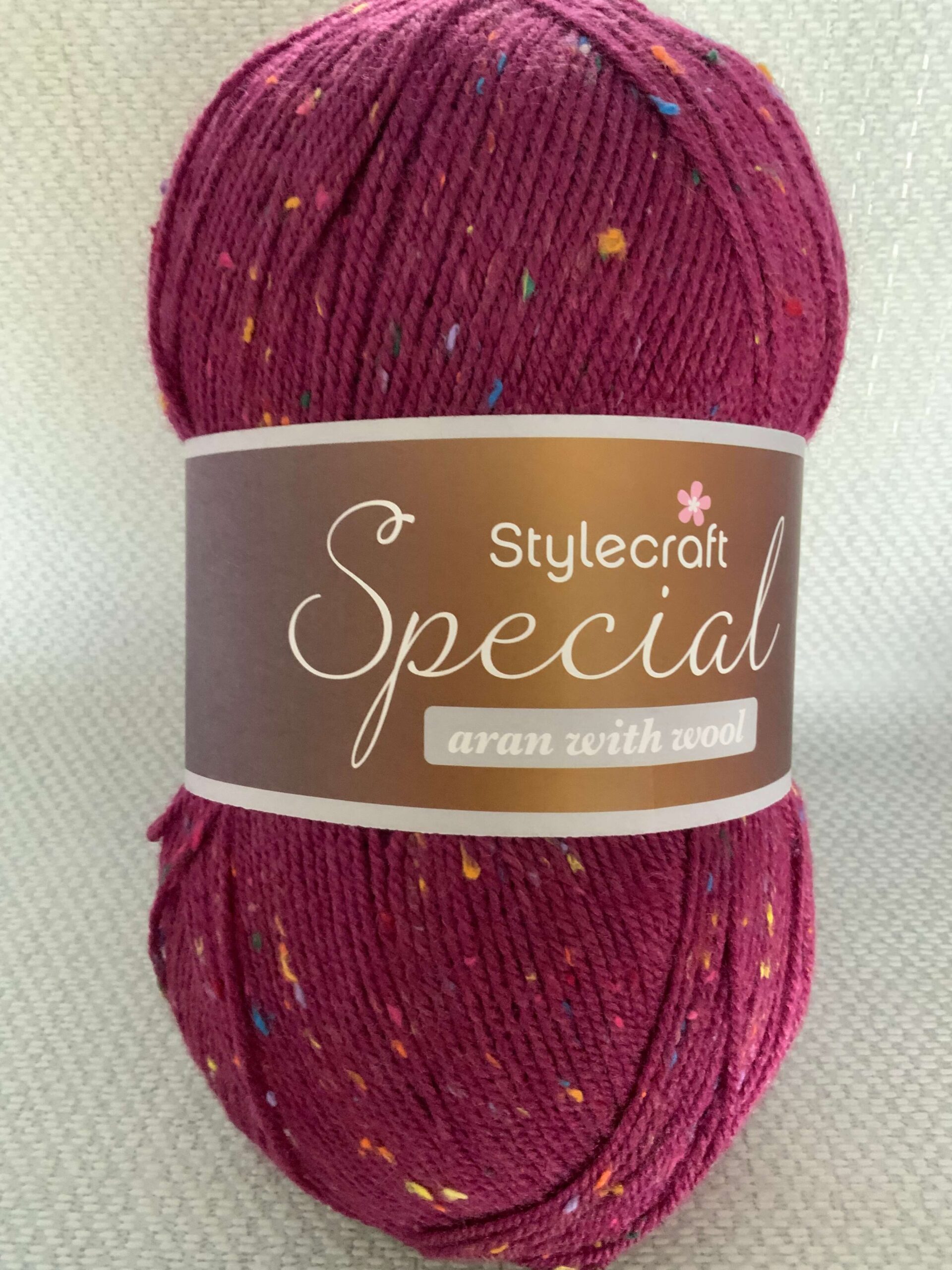 Stylecraft Special Aran With Wool 400g Shade Claret Nepp - Mandys Knit Pix