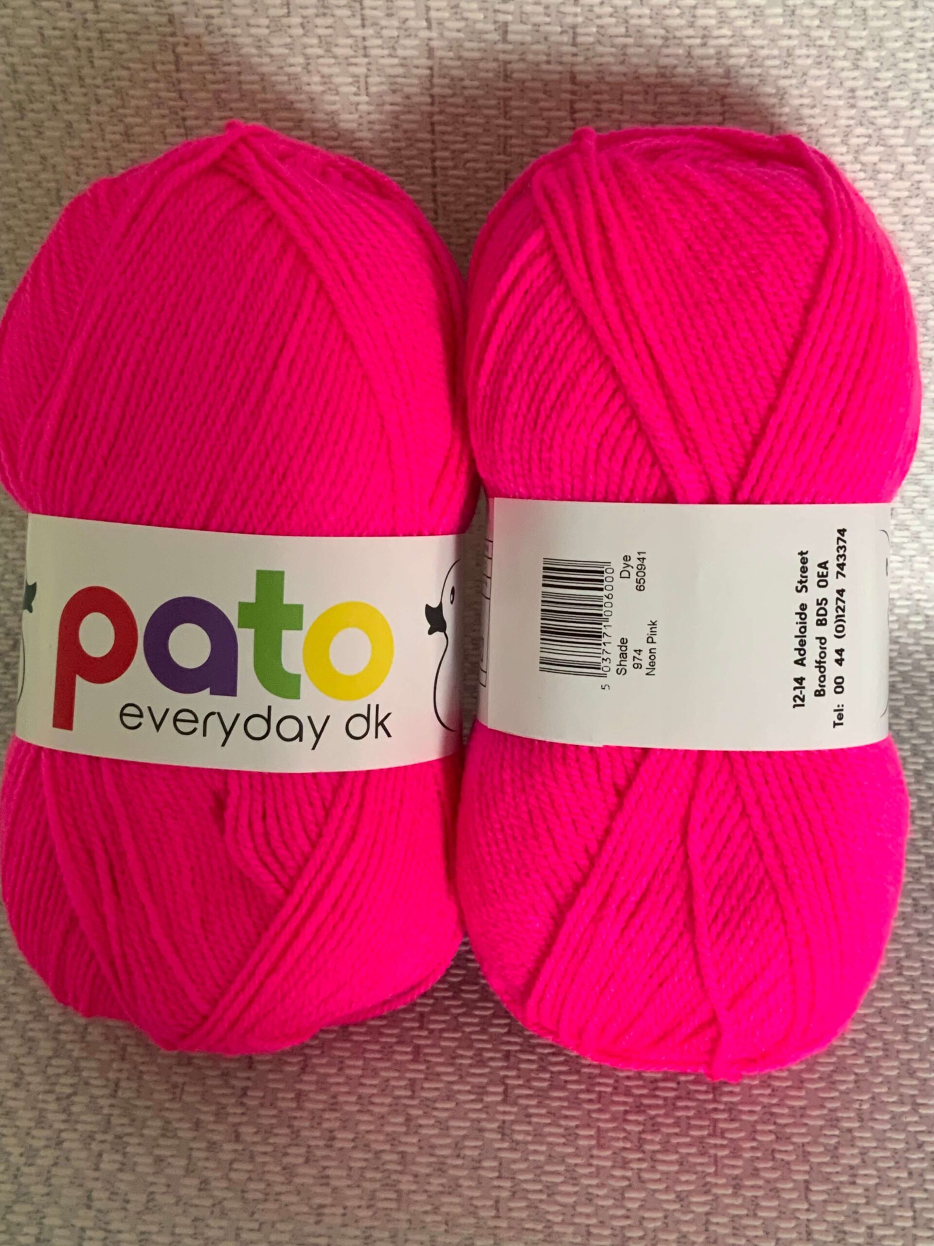 Cygnet Pato Everyday Dk Shade Neon Pink - Mandys Knit Pix