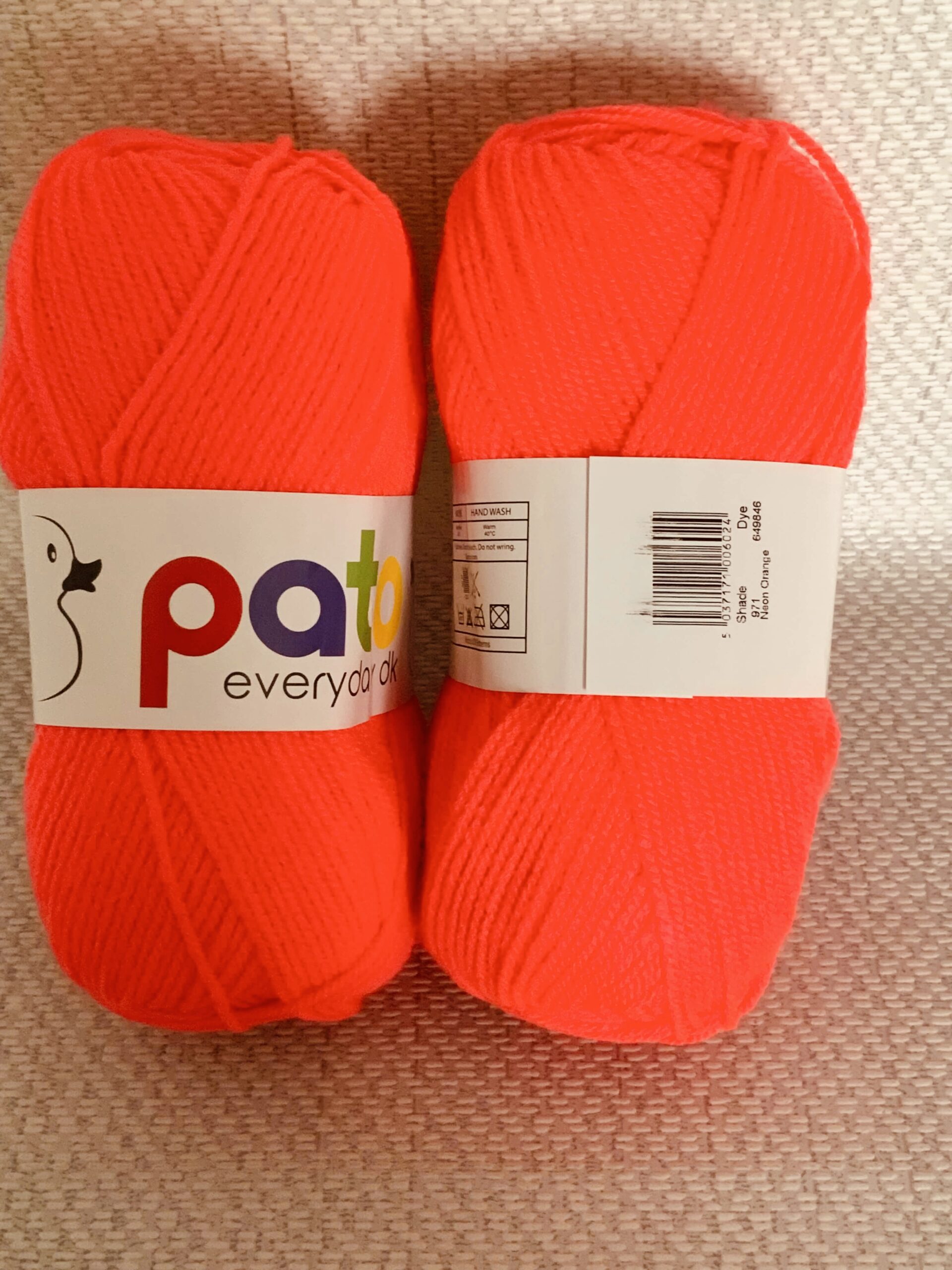 Cygnet Pato Everyday Dk Shade Neon Orange - Mandys Knit Pix