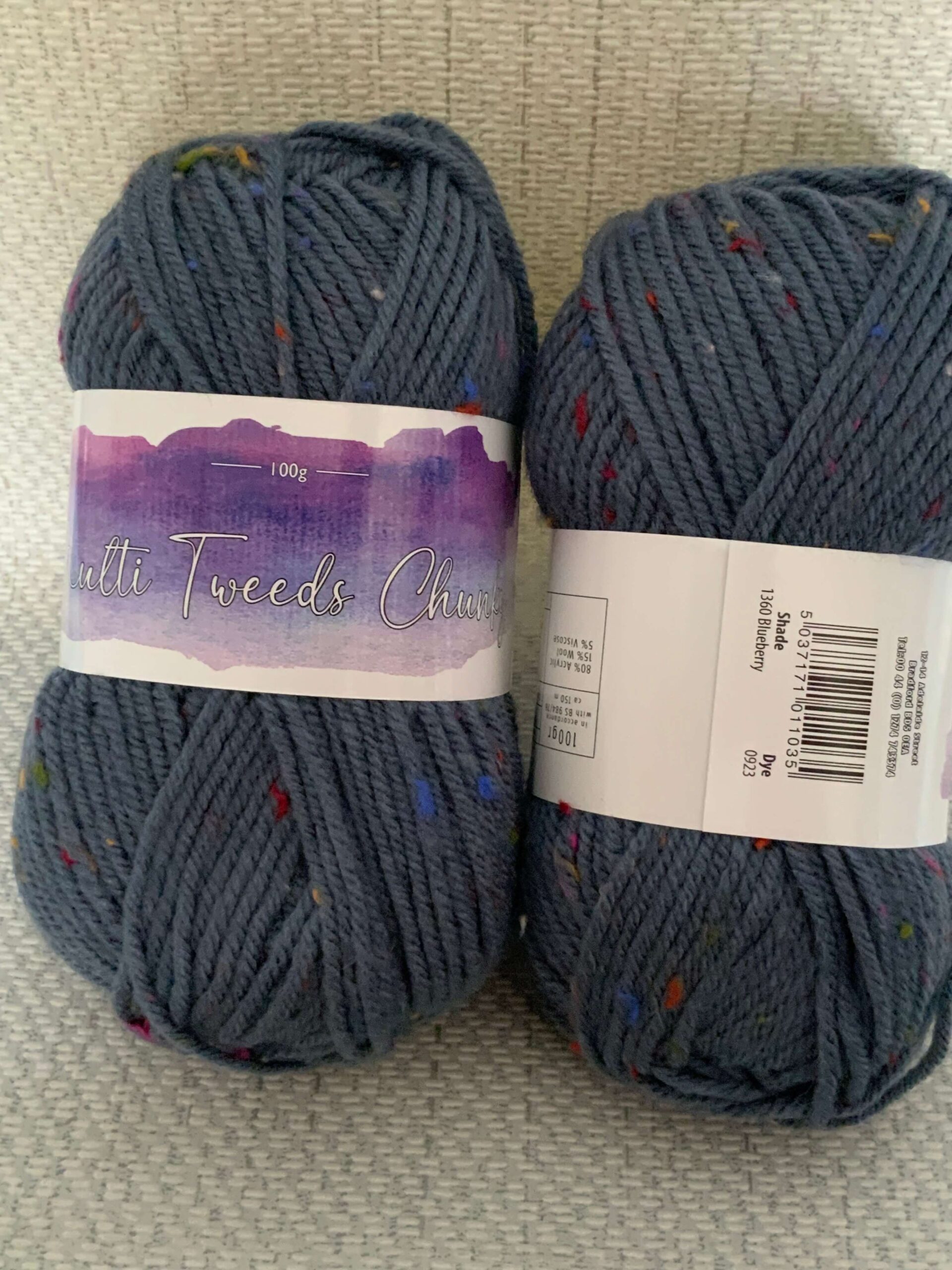 Cygnet Multi Tweeds Chunky Shade Blueberry - Mandys Knit Pix